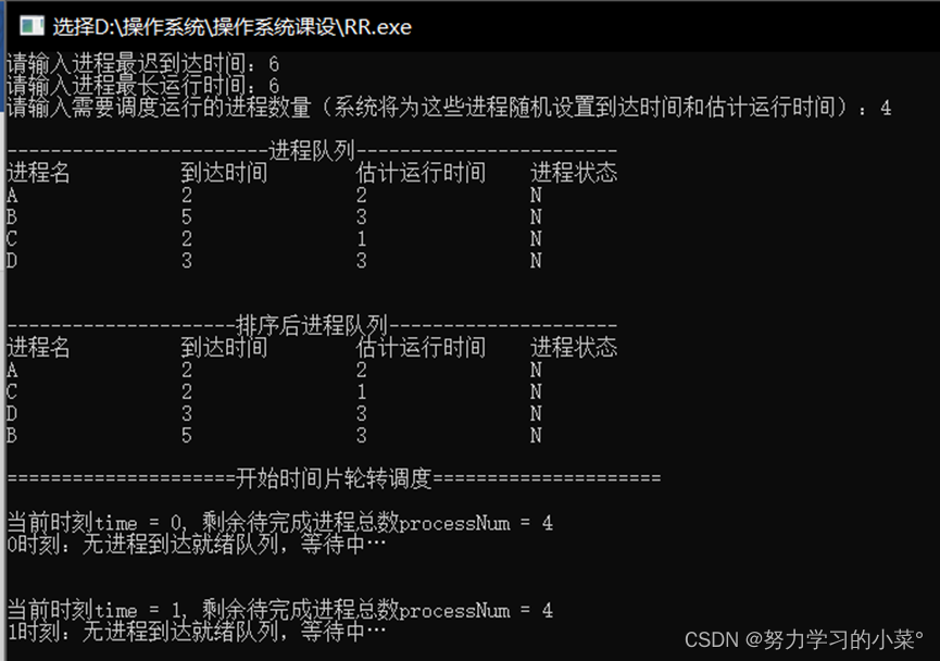 设计一个按照时间片轮转法实现处理机调度的程序编写程序模拟处理机调度时间片轮转验证数据 Csdn博客