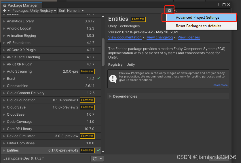 unity ECS框架探索（一）----Entities导入_unity 安装entity-CSDN博客