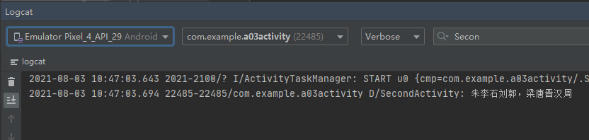 Android Studio 使用Intent传递信息_android studio中使用日期控件怎样用startactivityresult实现inten-CSDN博客