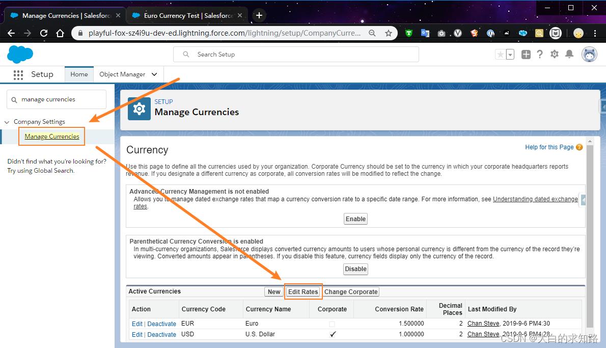 【Trailhead题目解析】Prepare your salesforce org for users - 1Set Up the Exchange Rate_salesforce中set ...