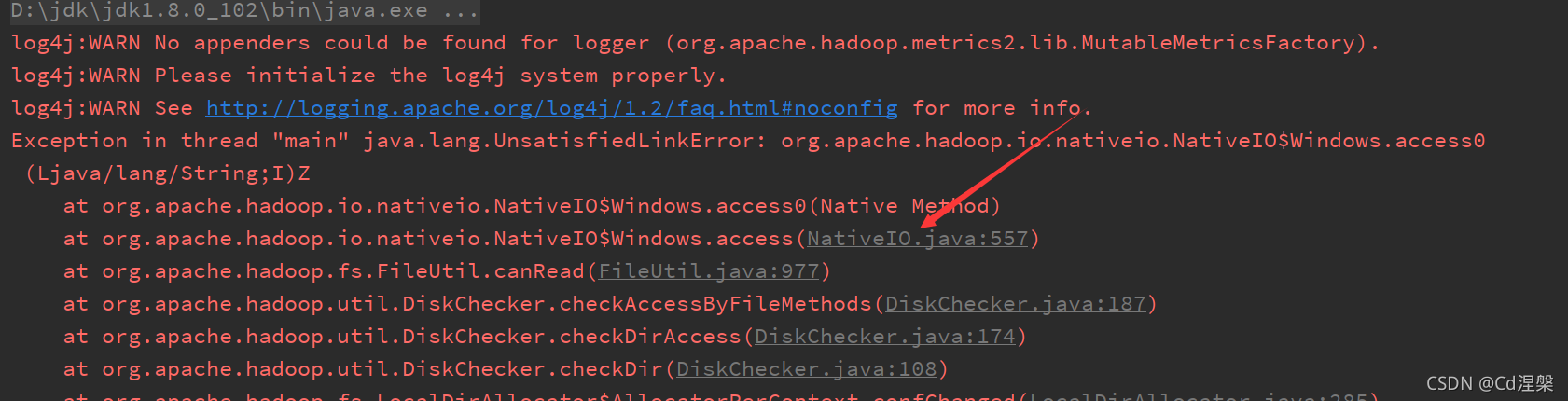 IDEA遇到Exception in thread “main“ java.lang.UnsatisfiedLinkError: org.apache.hadoop.io.nativeio ...