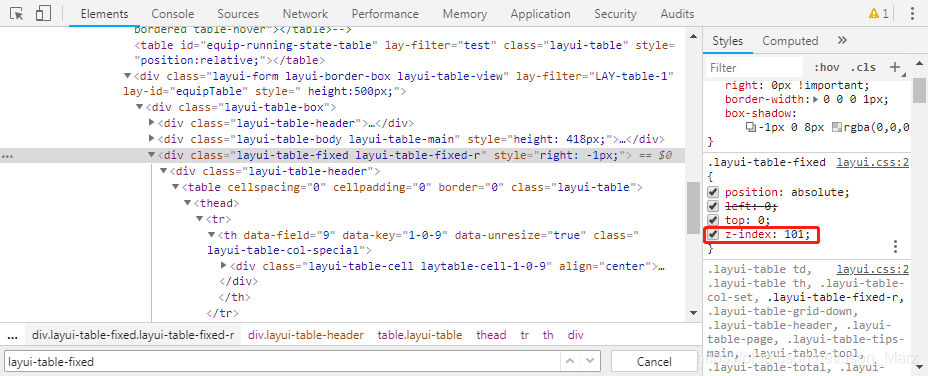 使用layui table固定列失效_layui table fixed right 失效-CSDN博客