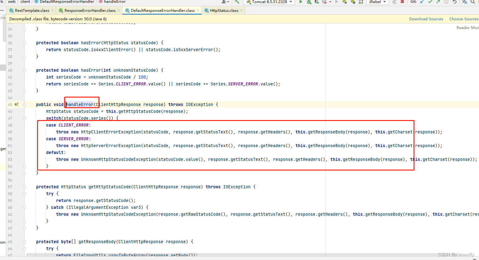 RestTemplate 接口异常获取HttpStatusCode状态码_resttemplate获取状态码-CSDN博客