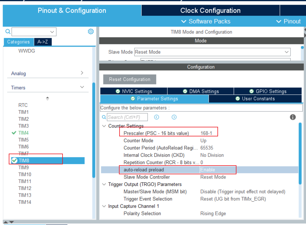 STM32F407xx系列HAL库配置定时器及PWM输出和输入捕获_htim8-CSDN博客
