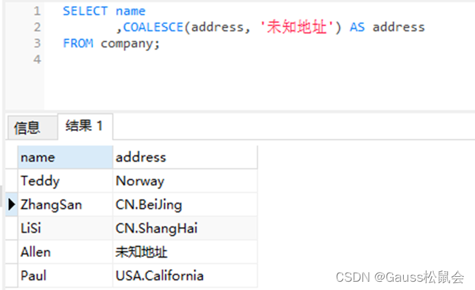 GaussDB SQL基础语法示例-常见的条件表达式_gaussdb语法大全-CSDN博客