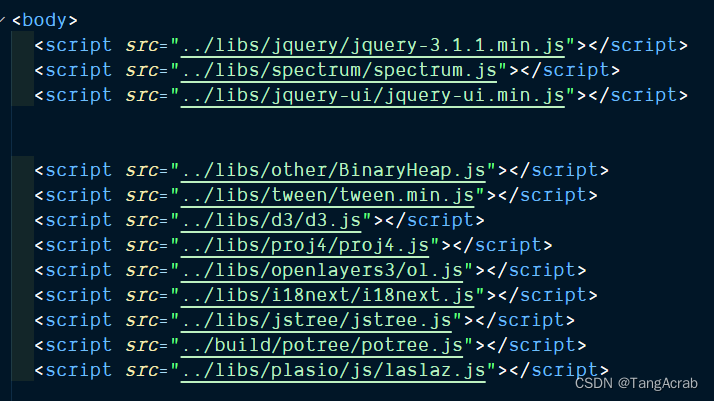 vue3 + potree 渲染点云数据记录_vue.js_TangAcrab-GitCode 开源社区