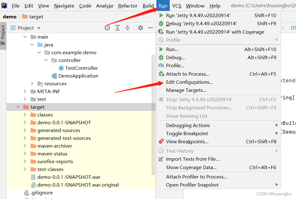 关于IDEA整合springboot和jetty_idea 2023.1 jetty-CSDN博客