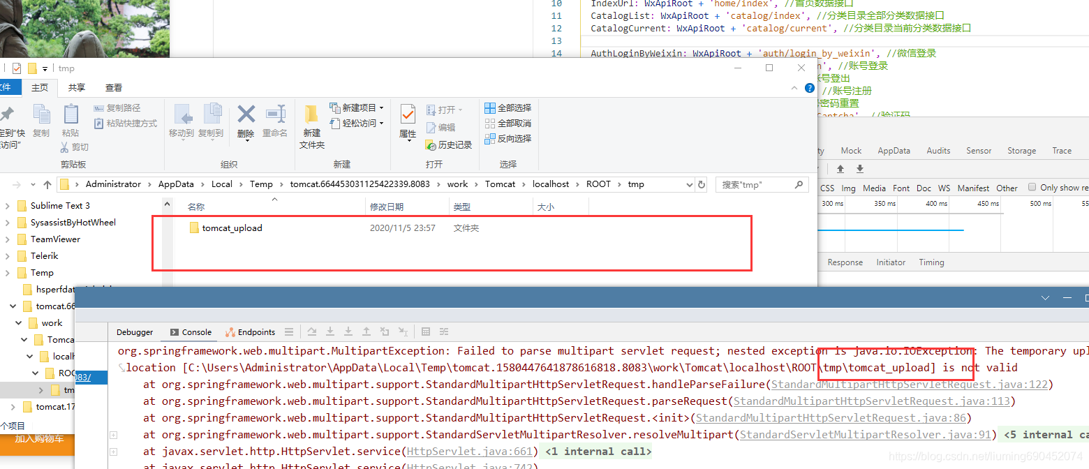 java.io.IOException: The temporary upload location [C:\Users\...\ROOT] is not valid_java.io ...