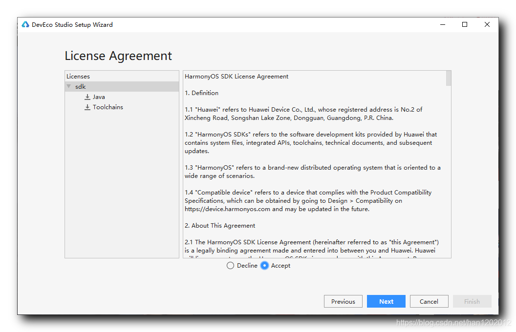【鸿蒙 HarmonyOS】创建 Java 语言 HarmonyOS 手机应用 ( 首次进入 DevEco Studio 配置环境 | 创建 Java 手机工程 | 鸿蒙工程代码目录简介 ...