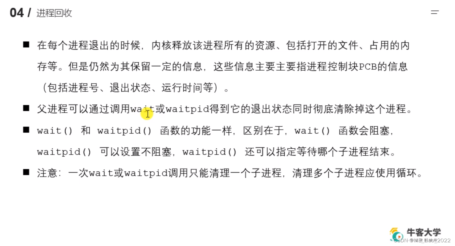 wait函数与waitpid函数-CSDN博客