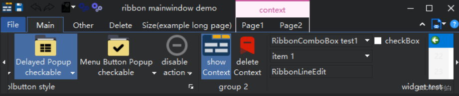 我的Qt作品（3）基于QTabWidget和AdvancedDocking实现的Ribbon风格主界面【开源】_qtitanribbon-CSDN博客