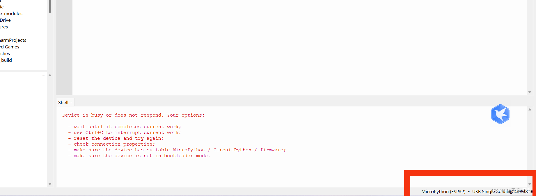 下载Thonny、micropython并完成ESP32的固件烧录_thonny官网下载地址-CSDN博客