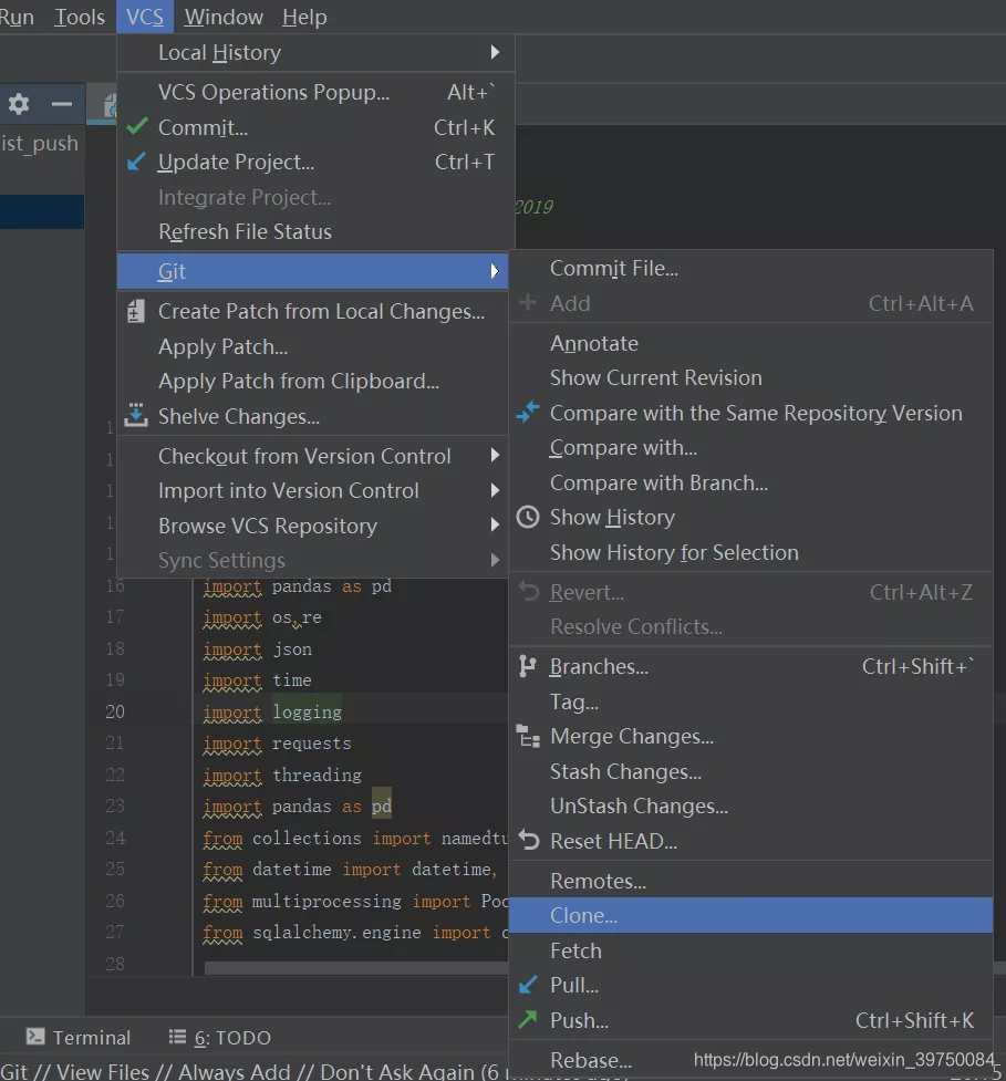 通过Pycharm中的版本控制工具VCS使用Git_pycharm vcs没有git-CSDN博客