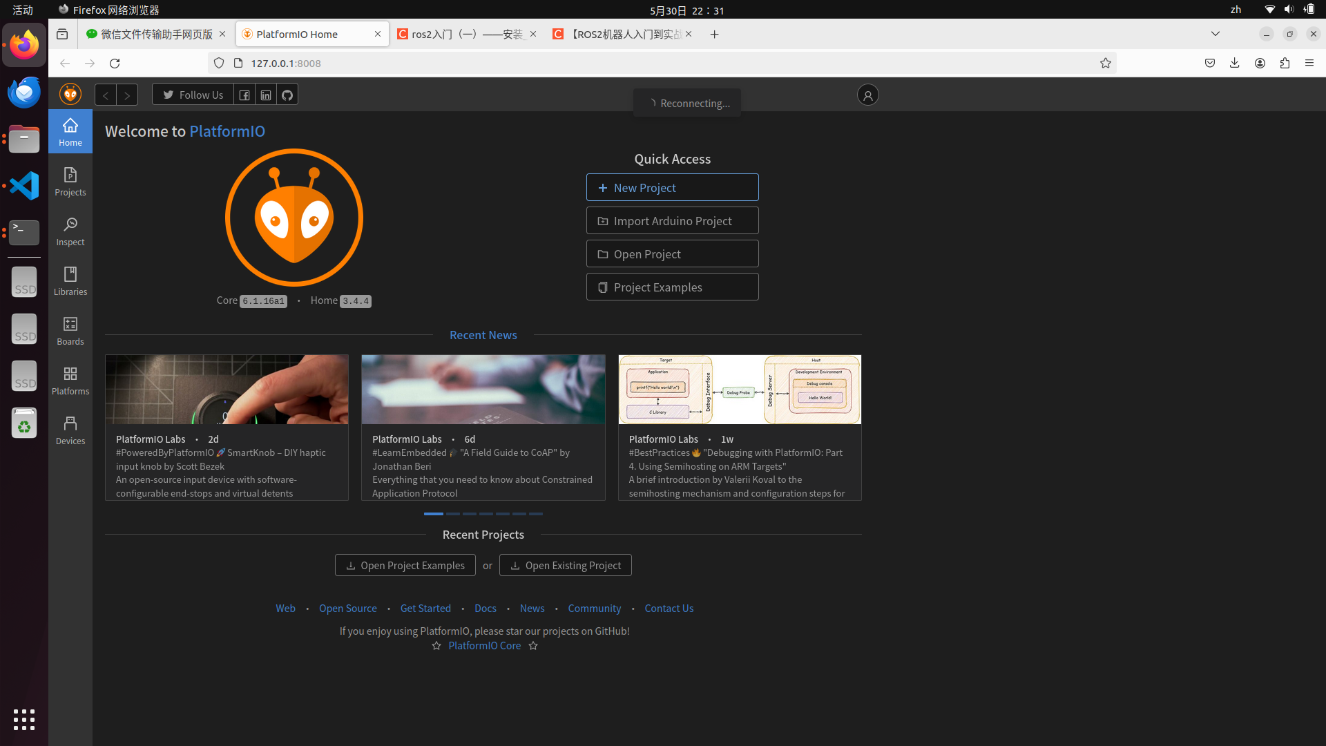 ROS2进阶 -- 硬件篇第五章 -- Ubuntu安装VSCode platformio Python3.10（PlatformIO离线安装方法，安装失败问题、新建项目卡等问题）-CSDN博客