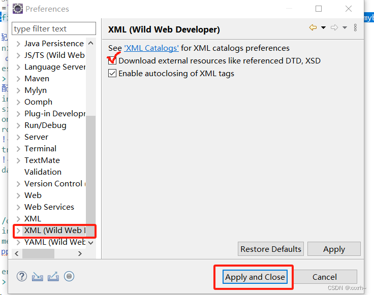 mybatis上xml映射文件标红，显示downloading external resources is disabled_downloading external resources is ...