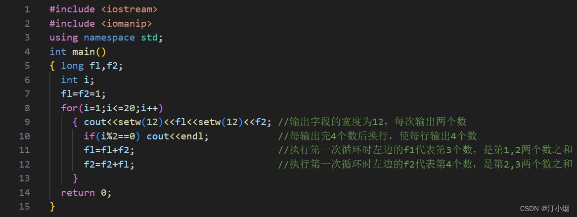 求Fibonacci数列前40个数_用for语言求fibonacci数列前 20项数。这个数列有如下特点:第1,2两个数为1,1。-CSDN博客