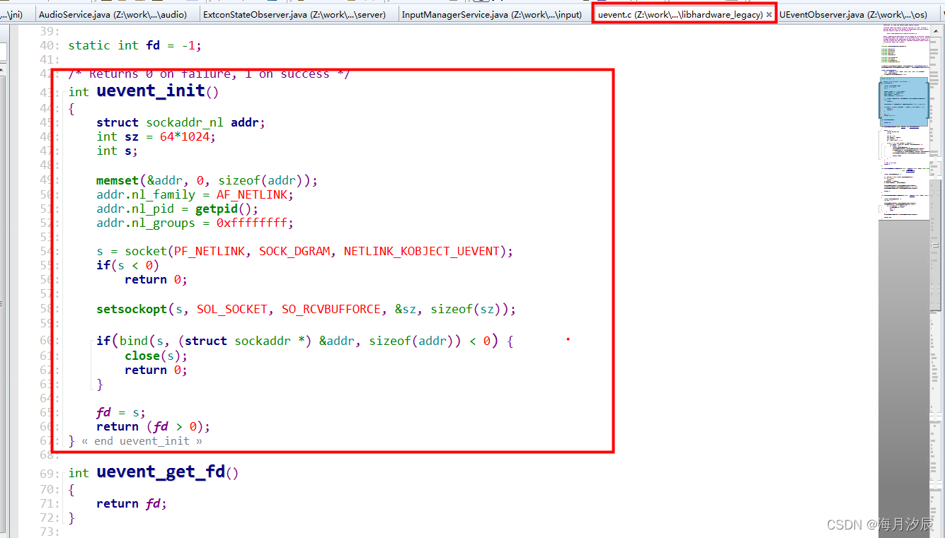 Android ：Kernel Uevent发送（热插拔）事件到用户空间，以及android sdk里面的的uevent.c处理uevent-CSDN博客
