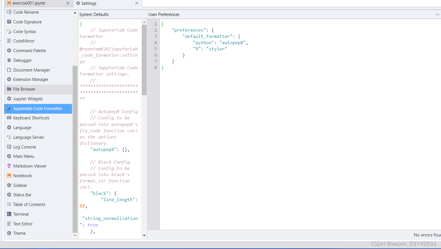 对于安装jupyter Lab自动格式化插件问题解决方案jupyterlab Code Formatter Error Csdn博客 