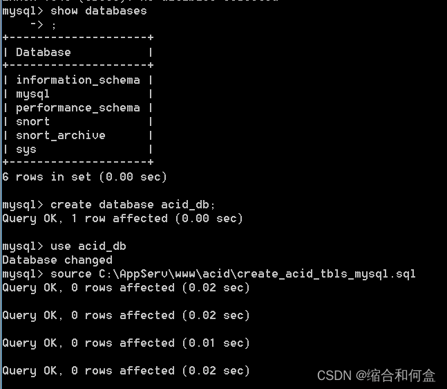 配置snort设置acid时遇到的错误，（fatal错误，table不存在）_snort acid-CSDN博客