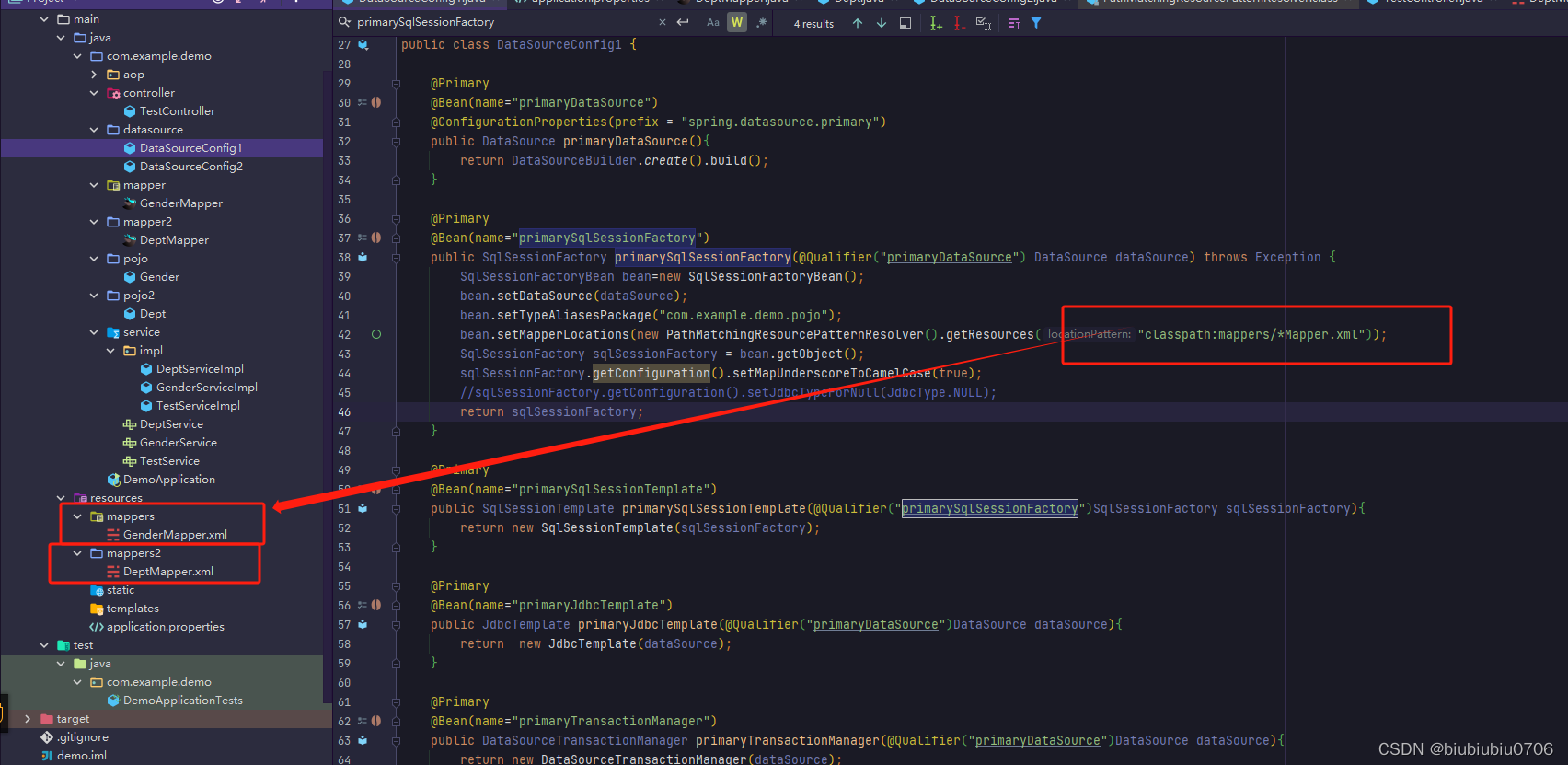 SpringBoot多数据源配置1_unknown property 'spring.datasource.primary-CSDN博客