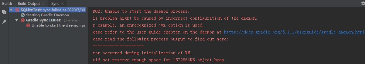 Android Studio报错 Error:Unable to start the daemon process._org.gradle.jvmargs=-xmx512m-CSDN博客