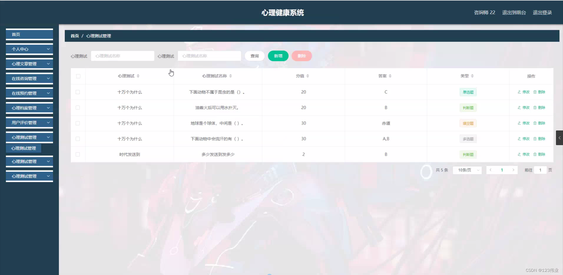 ssm毕设项目心理健康系统84459（java+VUE+Mybatis+Maven+Mysql+sprnig）-CSDN博客