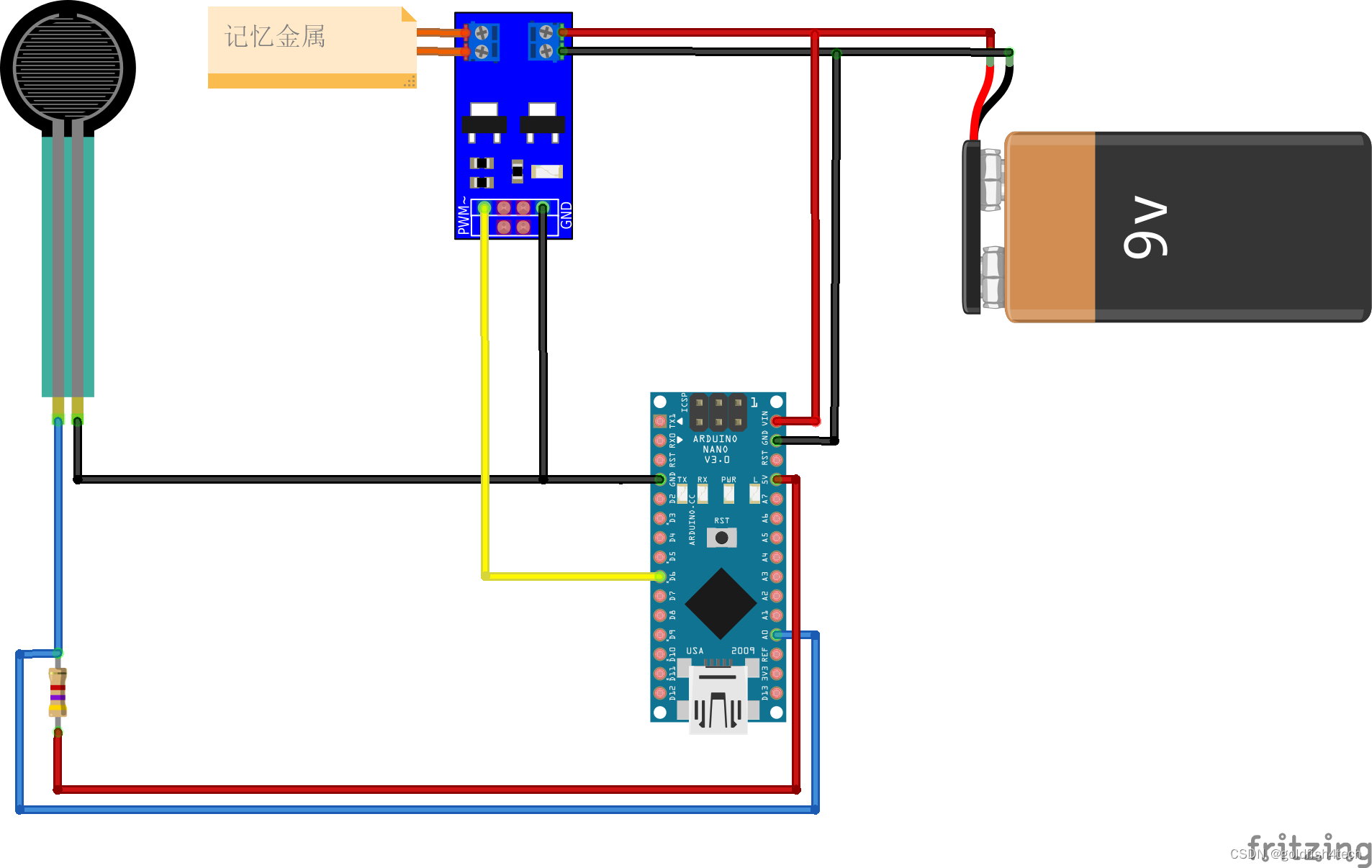 Fritzing软件绘制Arduino面包板接线图传感器模块库文件276_arduino连线图软件-CSDN博客