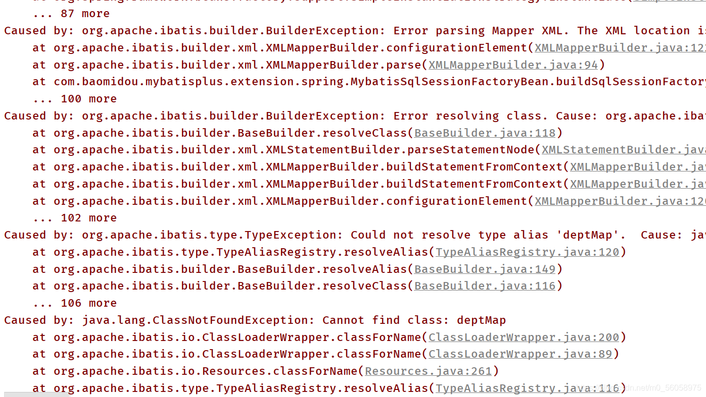 java.lang.ClassNotFoundException: Cannot find class: deptMap-CSDN博客
