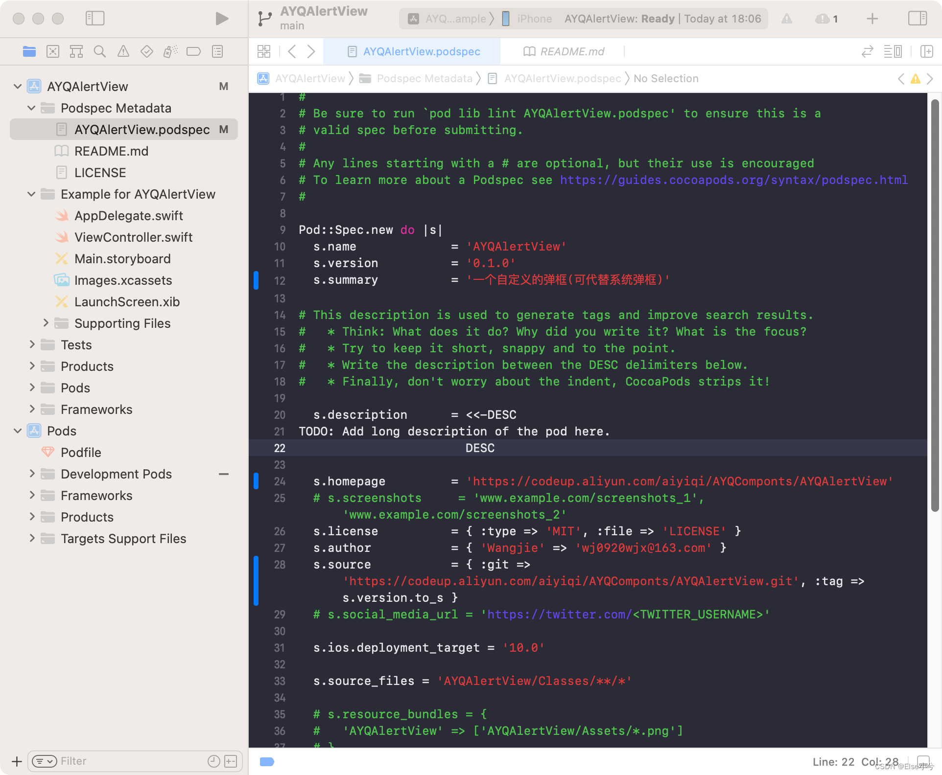组件库 上传本地化仓库管理Pod_pod lib 上传-CSDN博客