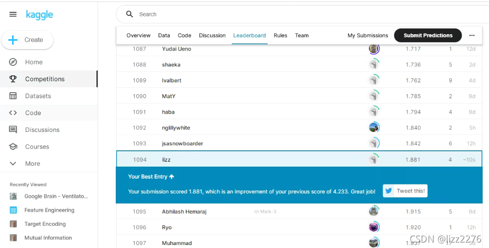 Kaggle #2 score._kaggle里面的score-CSDN博客