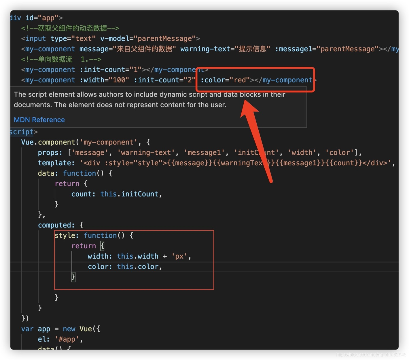 Vue中父组件向子组件传值，利用计算属性传入的值只能是数值vue用计算属性定义传过来的 Csdn博客