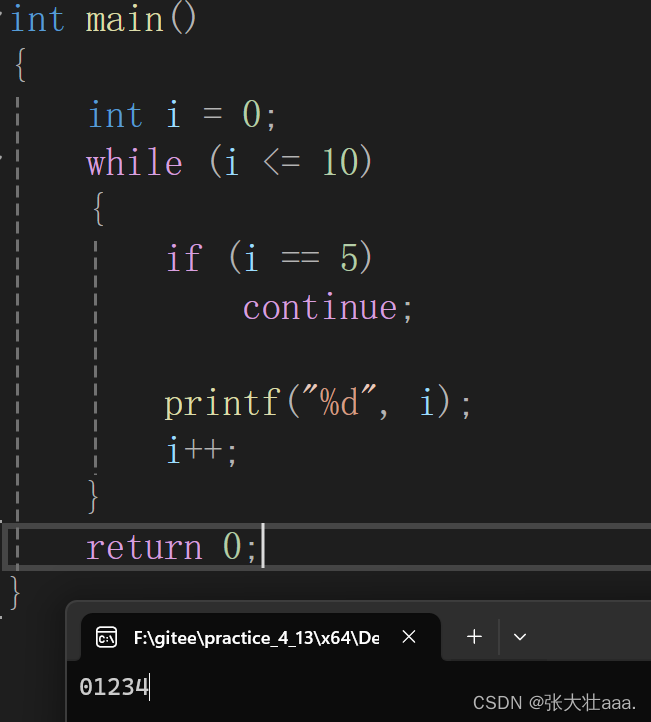 C语言--break和continue语句_c语言continue和break-CSDN博客