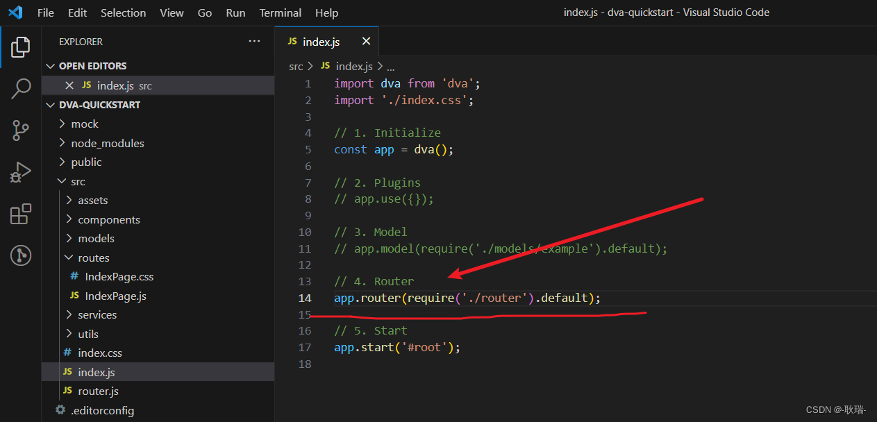 React 在Dva项目中修改路由配置，并创建一个自己的路由_react dva-CSDN博客