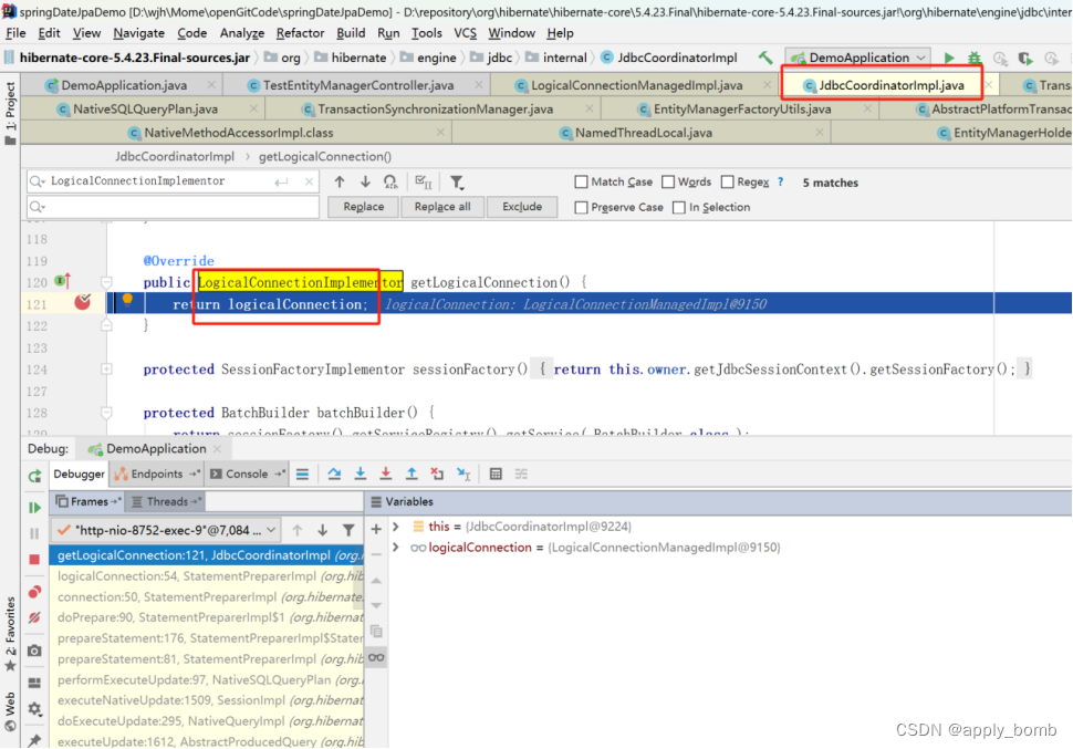 SpringDataJpa中事务是如何实现Connection对象复用的（源码分析）_jpa connection-CSDN博客