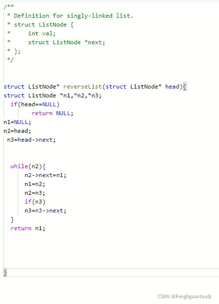 【leetcode刷题系列】 206反转链表 Csdn博客