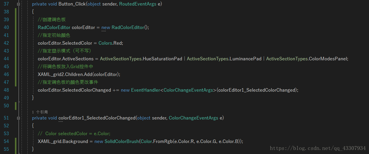 VS编程，WPF中，后台C#创建Telerik颜色选择器，颜色拾取器，调色板的一种方法_wpf制作rgb取色器-CSDN博客