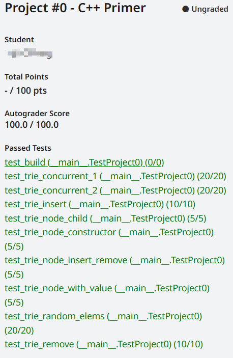 Cmu15 445 2022 Fall 通关记录 —— Project 0 Trie Tree Csdn博客 