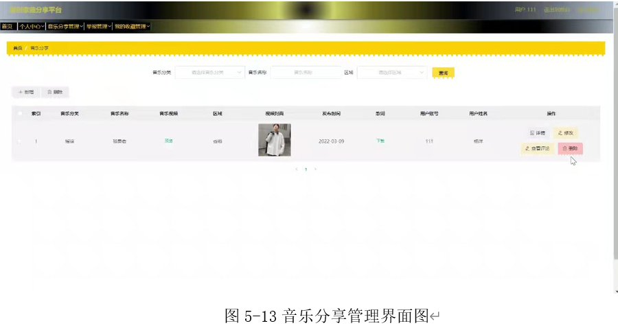 61原创歌曲分享平台的设计与实现springboot Mysqljava Bs结构可运行源码数据库设计文档音乐资源分享交流平台，音乐资讯，举报管理，我的收藏，用户管理歌曲