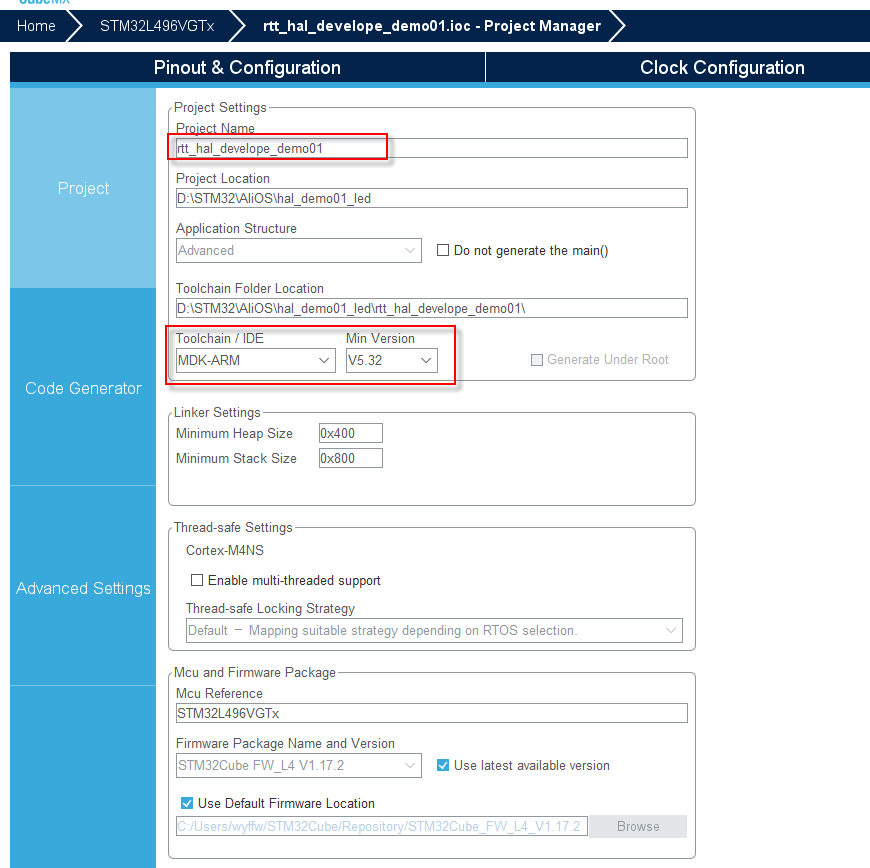 HAL库与Cubemx\rt-thread Nano系列教程-01-新建HAL工程及移植RT-Nano到Alios Developer Kit_rt-thread hal-CSDN博客