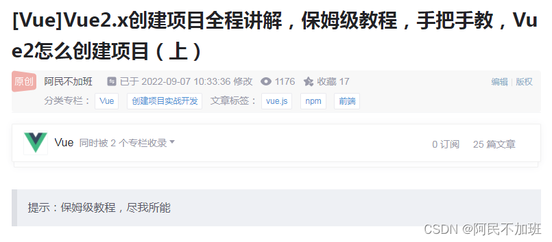 【Vue】Vue2创建移动端项目实战教程，创建移动端项目保姆级教程，接上一篇创建Vue2项目（中）-CSDN博客