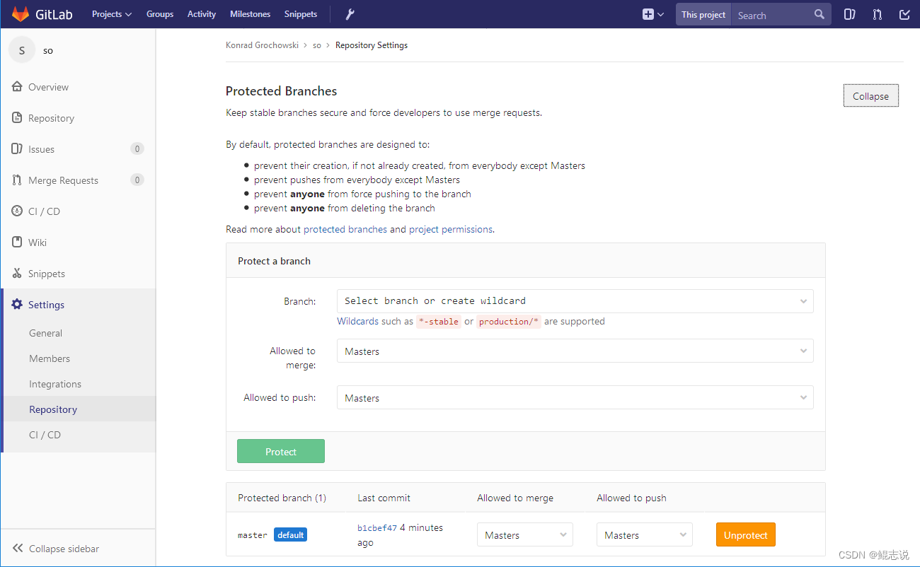 Git问题：出现报错-You are not allowed to push code to protected branches on this project-CSDN博客
