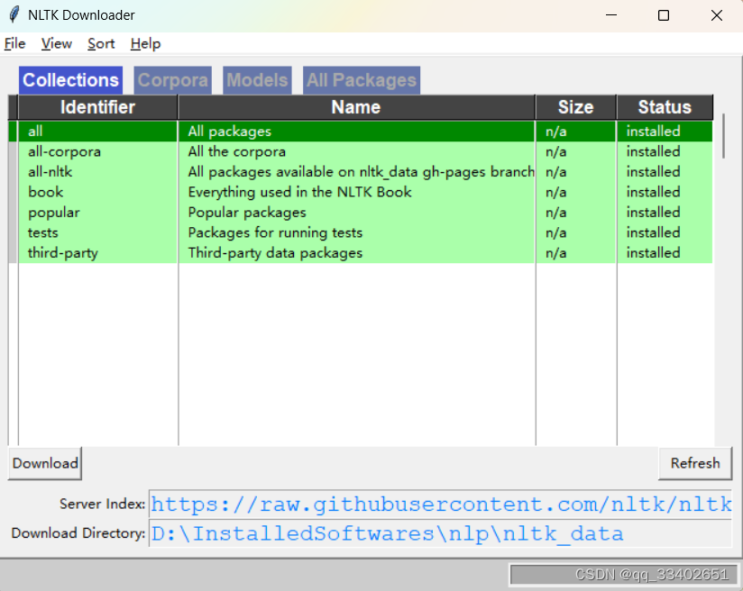 NLTK工具安装记录-CSDN博客