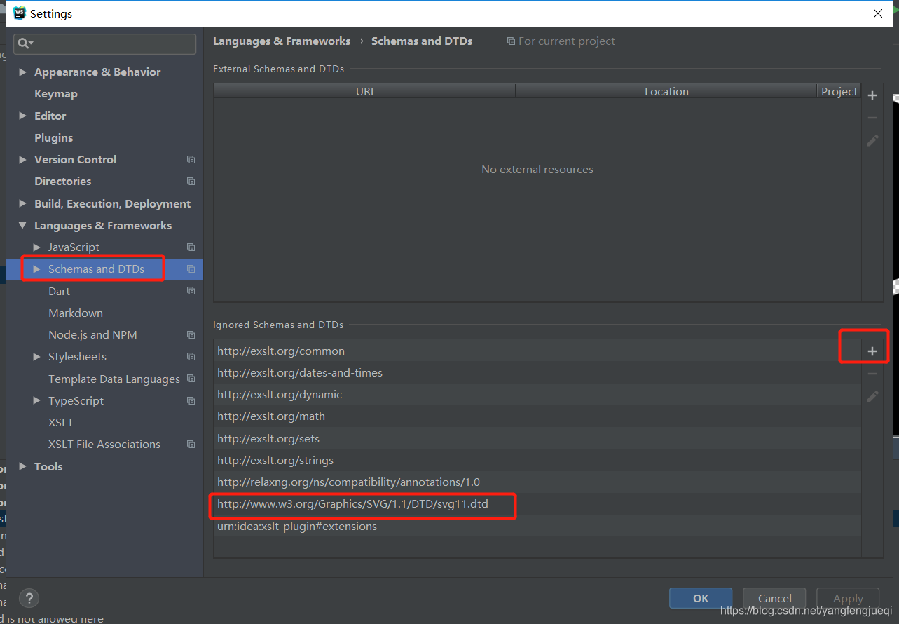 URI is not registered (Settings | Languages & Frameworks | Schemas and DTDs)-CSDN博客