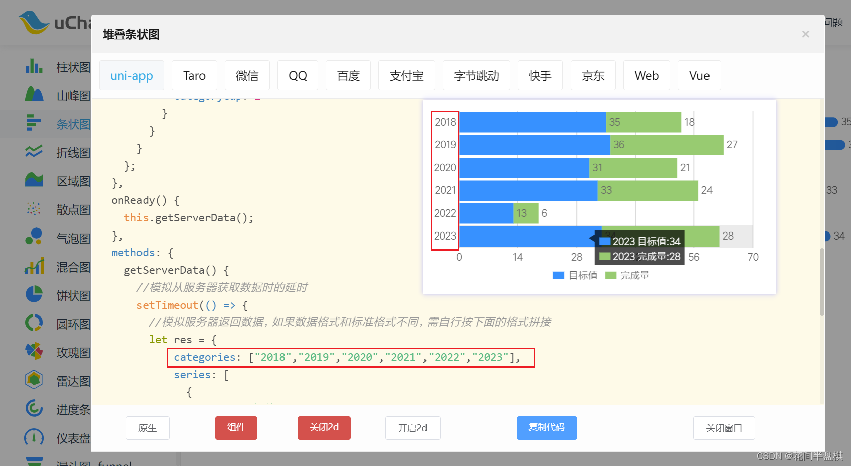 【vue/ucharts】ucharts 自定义格式化 y 轴数据显示（横向柱状图常用）_uchartsy轴自定义数据-CSDN博客