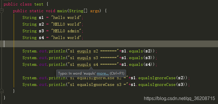 java equals 和 equalsIgnoreCase 的区别 和 使用_java equalsignorecase性能-CSDN博客