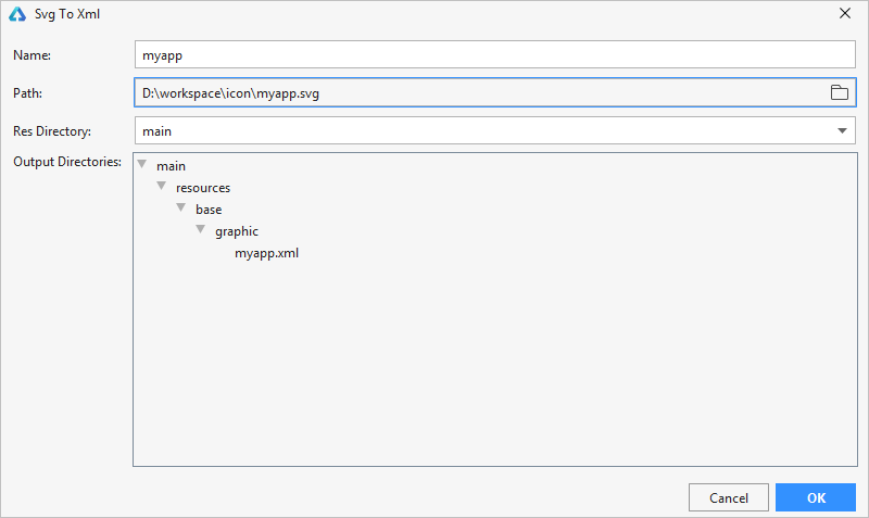 DevEco Studio 如何将SVG文件转换为XML文件（HarmonyOS鸿蒙开发基础知识）_deveco svg-CSDN博客