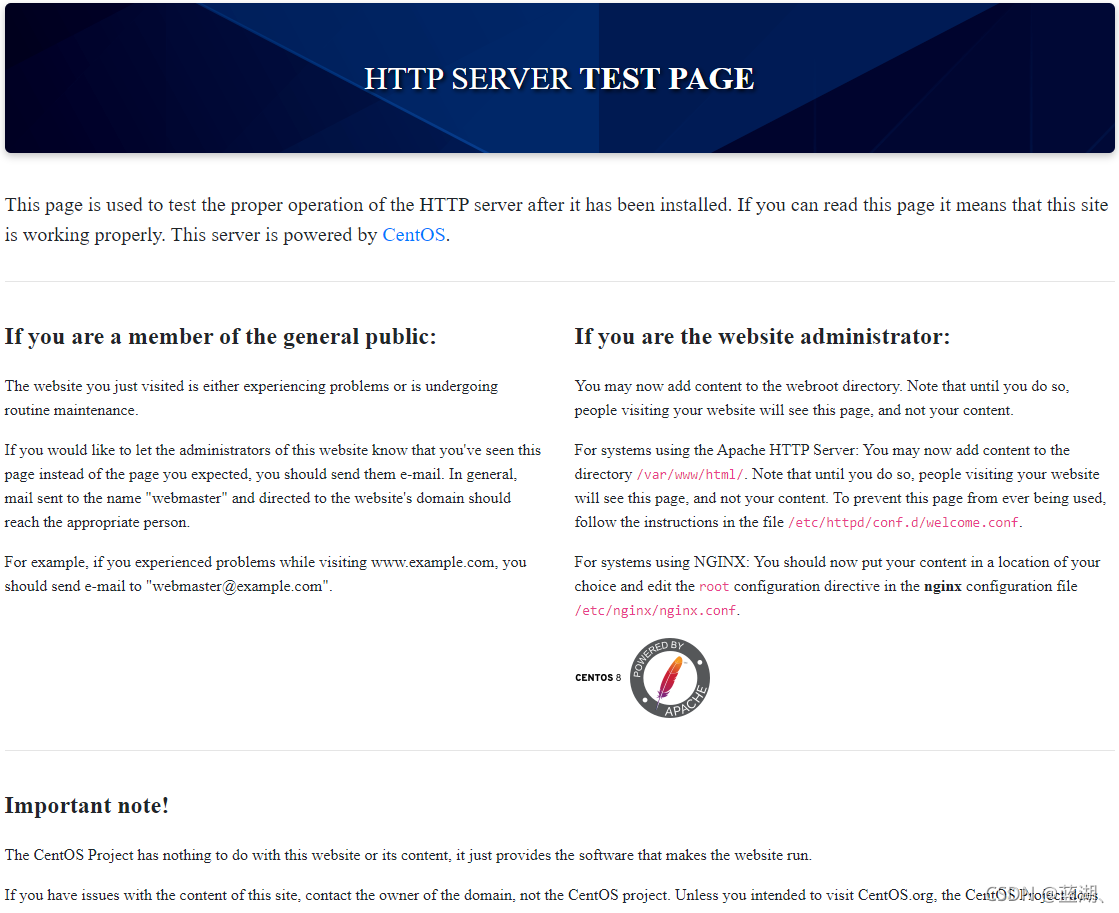 Apache-httpd服务基于CentOS8的部署与验证_centos 8 apache 跳转-CSDN博客