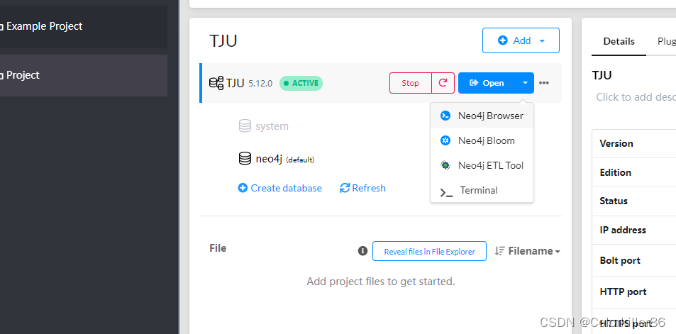 NEO4J桌面版的配置和连接Pycharm_neo4j desktop1.2.4在建立一个project-CSDN博客