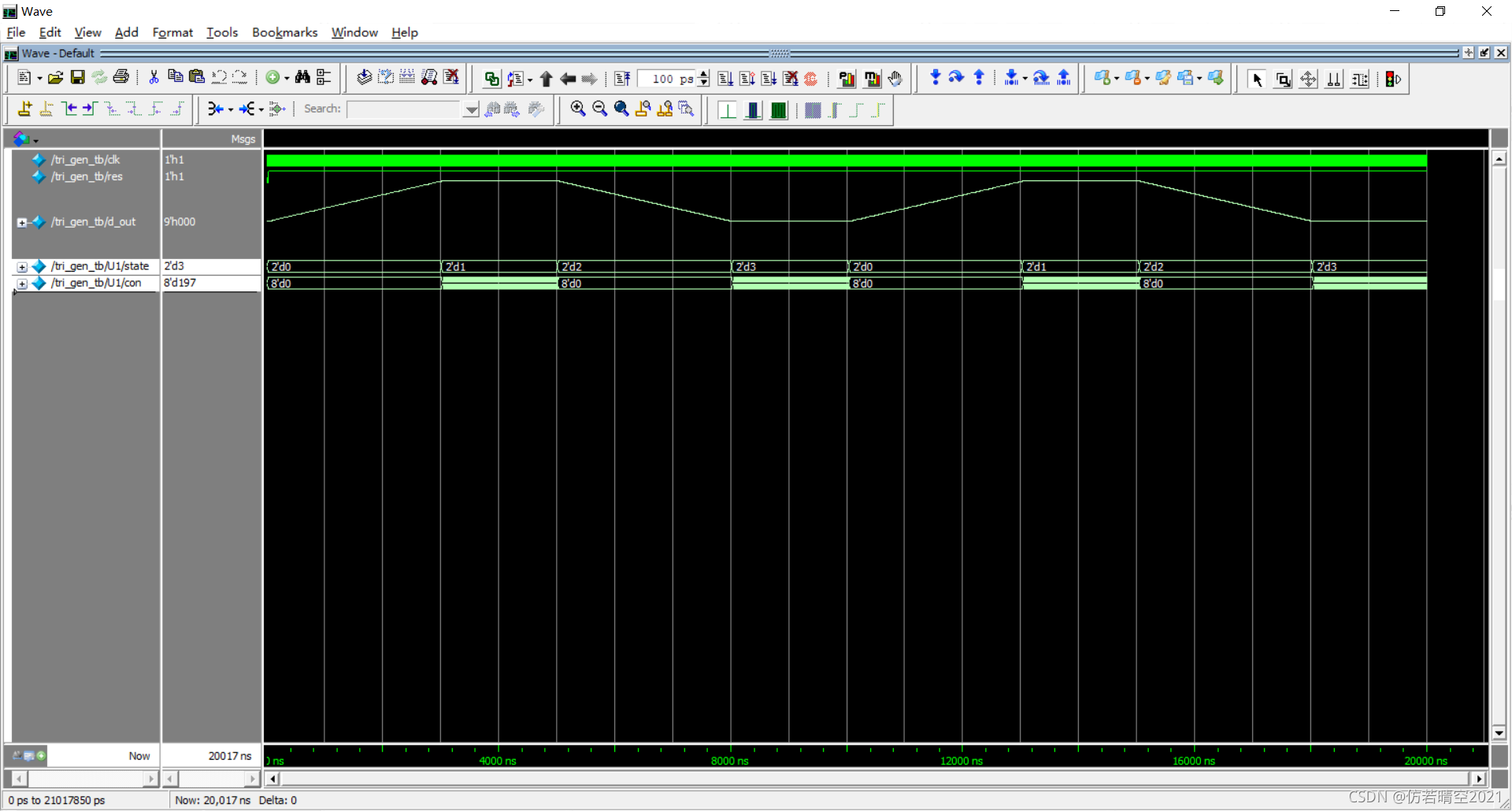 Verilog 练习 简单状态机代码设计（三角波发生器）用verilog程序设计一个三角波信号发生器的fsm上升时间维持10时钟周期下降时间维 Csdn博客