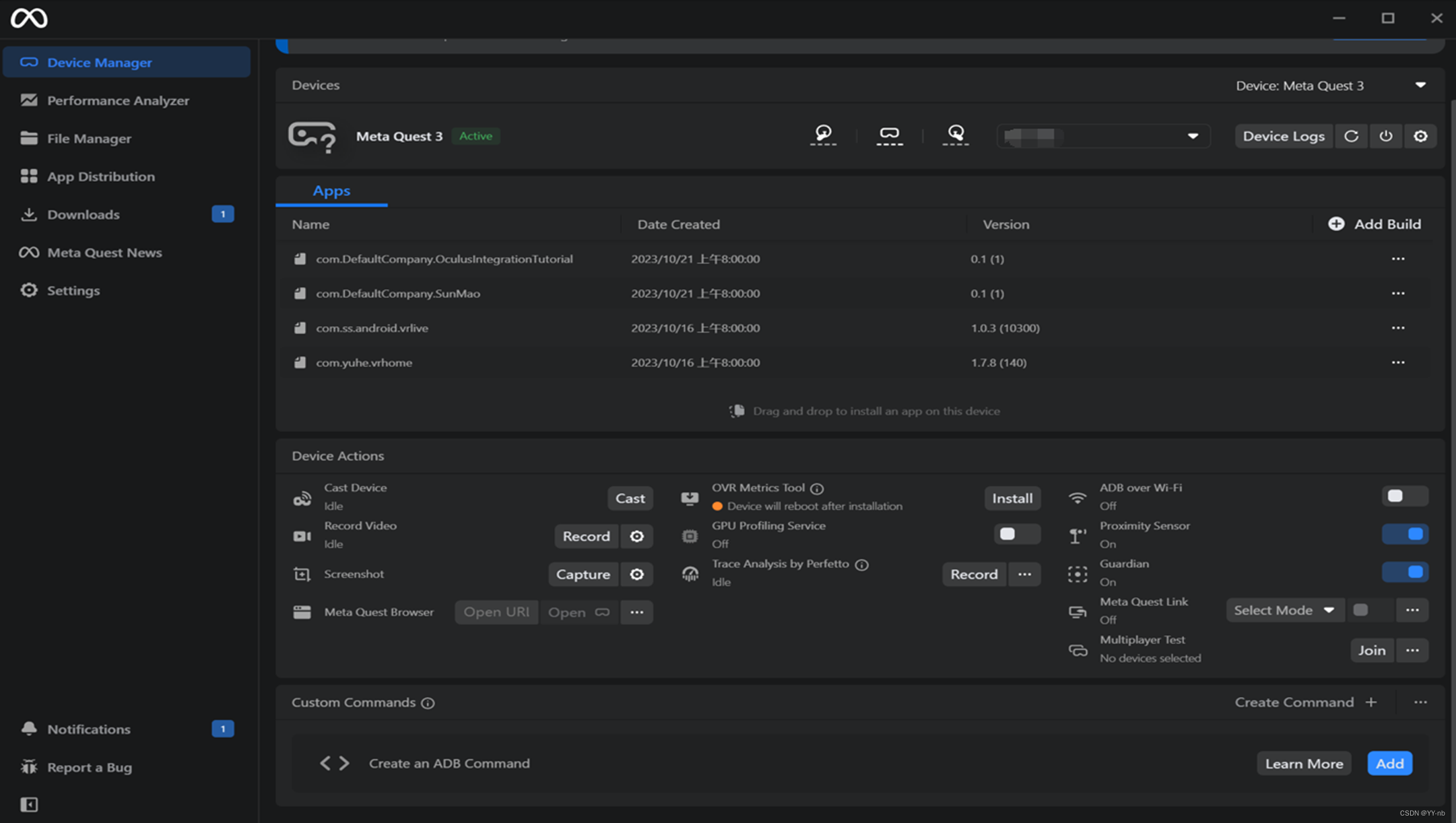 【重制版】Unity Meta Quest 一体机开发：前期准备，Meta XR SDK导入和环境配置，配置玩家物体-CSDN博客